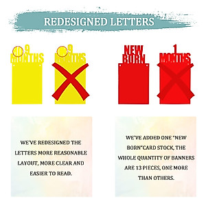 1st Birthday Banner for Boys Girls Party Decoration, Custom Banner for Baby with Photo from Newborn to 12 Months, Monthly Milestone Photograph for First Birthday Party