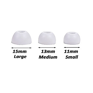 Replacement Silicone Tips Earbuds Buds Eartips Set for Beats Studio Buds Wireless Earphone Headphones,3 Pairs (White)