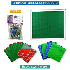 Creative QT 1600 Pieces Plate 1x1 Bricks, Pixel Mosaic Kit, 8 Colors Classic Building Bricks with 2 Quick Removal Tools, Nano Blocks Art with Design Guide, STEM Building Toy