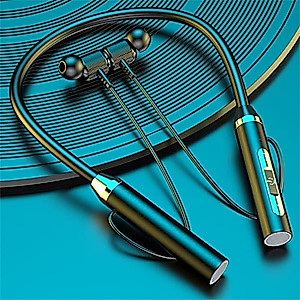 Halter Neck Wireless Bluetooth Headphones Multi-Function Water Proof Sports Earbuds in-Ear Headset 5.2 Unisex for Sports, Fitness, Travel, Compatible iOS Android