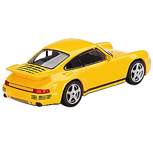 Truescale Miniatures RUF CTR Anniversary Blossom Yellow w/Black Stripes Limited Edition to 4800 Pieces Worldwide 1/64 Diecast Model Car by True Scale Miniatures MGT00358