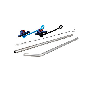 ETAMIBEL 20oz Double Wall Stainless Steel Vacuum Insulated Tumbler with Handle Straw Lid Straw Toppers Straw Brush | Thermos Flask for Water Iced Tea Coffee Smoothie and More| Portable Mug For travel