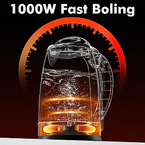 DEZIN Electric Kettle Upgraded, BPA Free 2L Stainless Steel Tea Kettle, Fast Boil Water Warmer with Auto Shut Off and Boil Dry Protection Tech for Coffee, Tea, Beverages