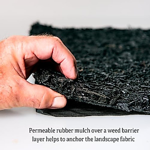Gardener's Supply Company Recycled Rubber Walkway | Natural Looking Permanent Mulch Pathway Solution and Plants Vegetables & Flower Garden Barrier | Garden Edging Border Mat - 8' x 2'