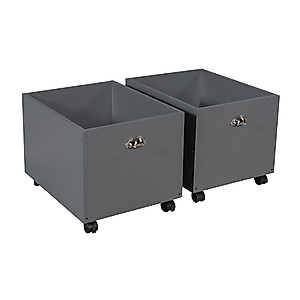 Harper & Bright Designs Kids Loft Bed with Slide, Twin Size Wooden Low Loft Bed Frame with Two Storage Boxes for Boys & Girls, Gray