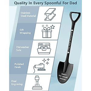 Gifts for Dad Fathers Day Dad Gifts from Daughter - Cool Ice Cream Shovel Spoon for Papa Husband Grandpa, Unique Birthday Present Ideas from Son Wife Kids Adults