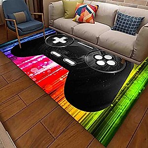 xiheshian Gaming Rug 4x6 Gamer Rug for Boys Bedroom Room Decor Video Game Controller Area Rug Mat