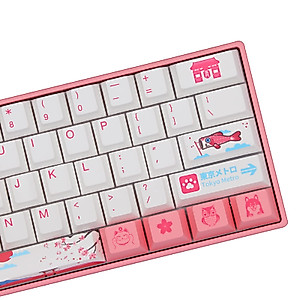 EPOMAKER AKKO 3061S World Tour R2 60% Wired Hotswap Mechanical Gaming Keyboard with RGB Backlight, Dye Sublimation PBT Keycaps, NKRO Programmable for Gamers/Mac/Win (Gateron Yellow Switch, 61 Keys)