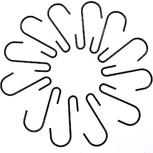 18 Pack ESFUN 4 inch Heavy Duty S Hooks Black Pan Pot Holder Rack Hooks S Shaped Hooks Hangers for Oval Ceiling Pot Rack Hanging Kitchenware Spoons Pans Pots Utensils Clothes Bags Towels Plants
