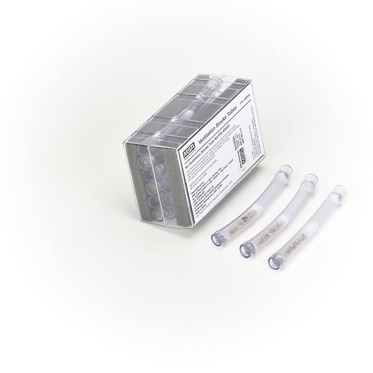 MSA 458480 Ventilation Smoke Tubes, Quantity: 12 Plastic Smoke-Producing Tubes with Break-Off Tips, Determine Air Flow Patterns and Velocities with Controlled Visible Smoke