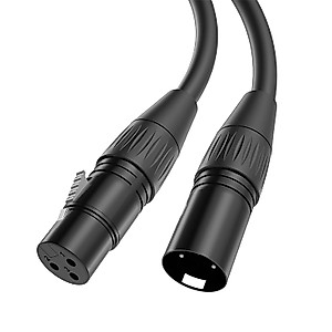 Yinker XLR Microphone Cable Male to Female 5 Feet 2 Pack, 3 Pin XLR Male to Female Mic Cord, Oxygen-Free Copper(OFC) for Audio and Sound Equipments