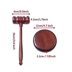 Handmade Wooden Gavel Block Set, Perfect for Judge Lawyer Auction Court Student and Gifts