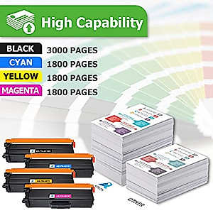 Aztech Compatible TN431 Toner Cartridge Replacement for Brother TN431 TN-431 TN433 TN-433 TN 431 HL-L8360Cdw MFC-L8900Cdw HL-L8260Cdw MFC-L8610Cdw HL-L8360Cdwt Printer(Black Cyan Magenta Yellow 4Pack)