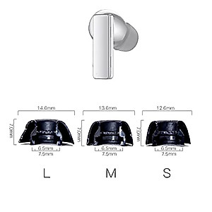 Silicone Eartips Compatible with Huawei Freebuds Pro Soft Silicone Ear Tips Sleeves Earbuds Anti-Slip Ear Buds Eargels Earpads Cover