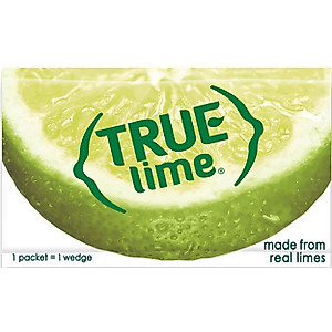 True Lime, Unsweetened Crystallized Lime Cream (Pack of 2 Boxes, Total 64 Individual Packets)