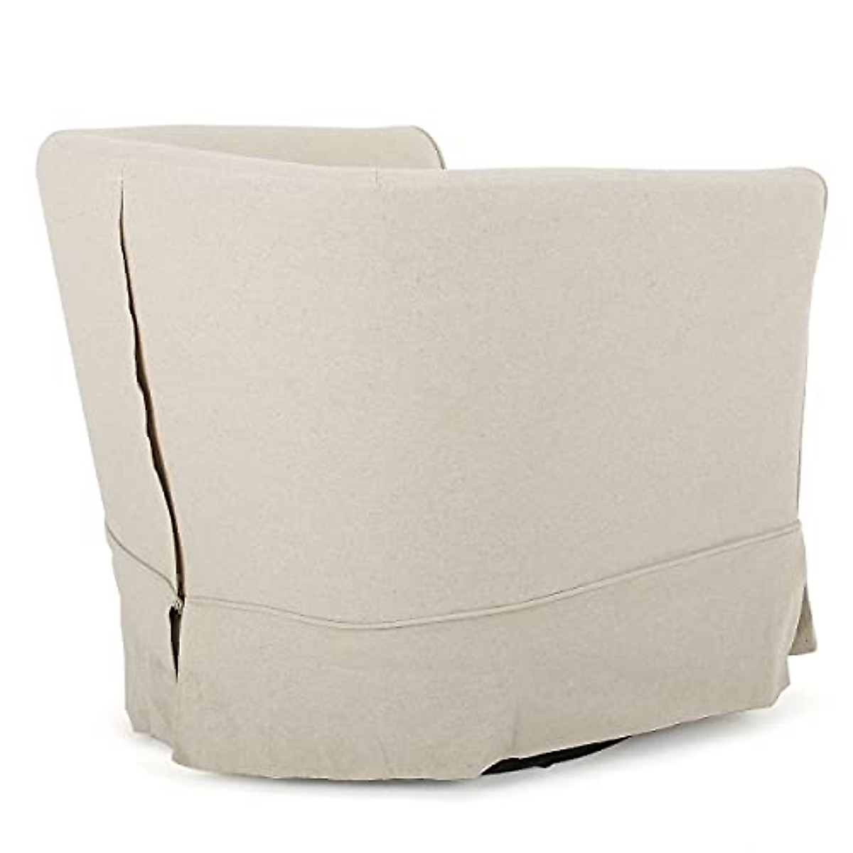 Christopher Knight Home Cecilia Swivel Chair with Loose Cover, Natural Fabric, Dimensions: 28.74”D x 27.50”W x 27.17”H