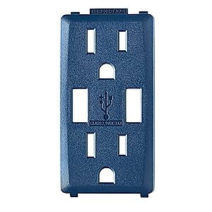 Leviton RKAA1-RN, Rich Navy Color Change Kit for Renu 15A USB Charger/Tamper-Resistant Receptacle/Outlet