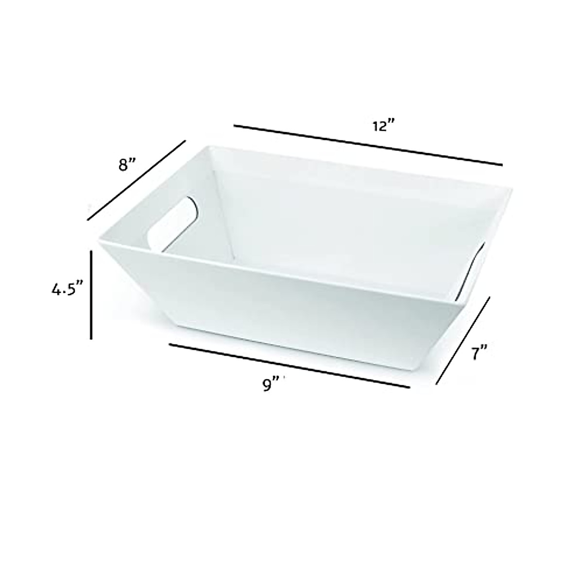 [5PK] Large White Baskets For Gifts Empty To Fill | Bulk White Gift Basket- 10x12” Basket | Christmas, Valentines, Wedding, Easter | Shelf Basket, Organizing | Gift To Impress - Upper Midland Products