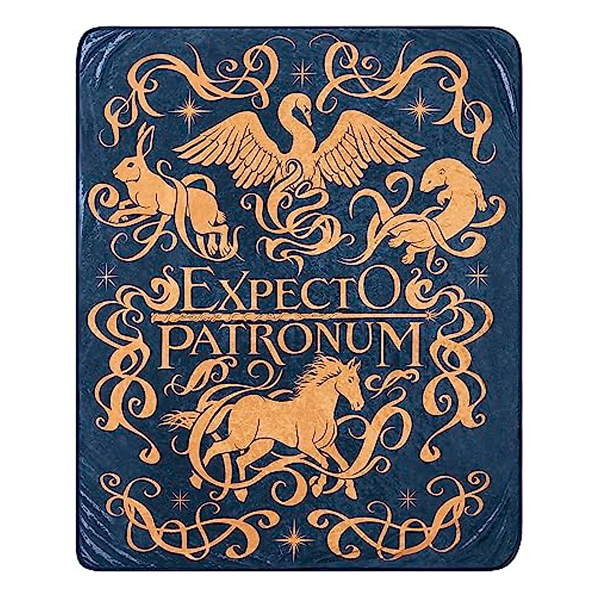 Spirit Halloween Harry Potter Expecto Patronum Fleece Blanket | Officially Licensed | Perfect for Bedrooms & Dorms