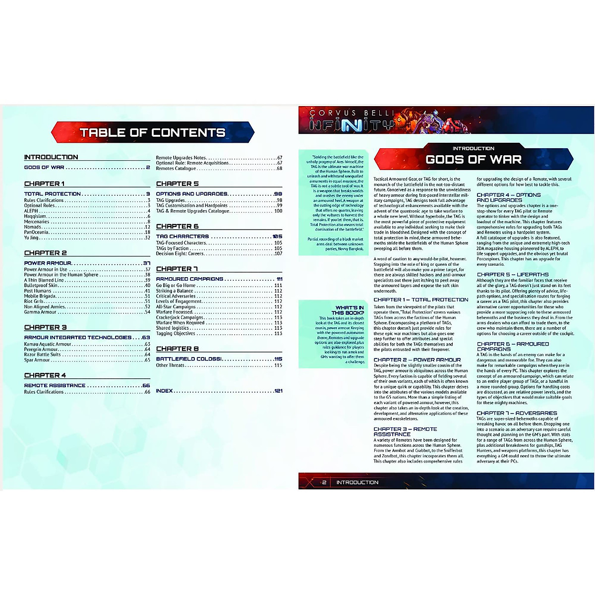 Modiphius Entertainment Infinity: Tags (Tactical Armoured Gears) - Paperback Book, RPG