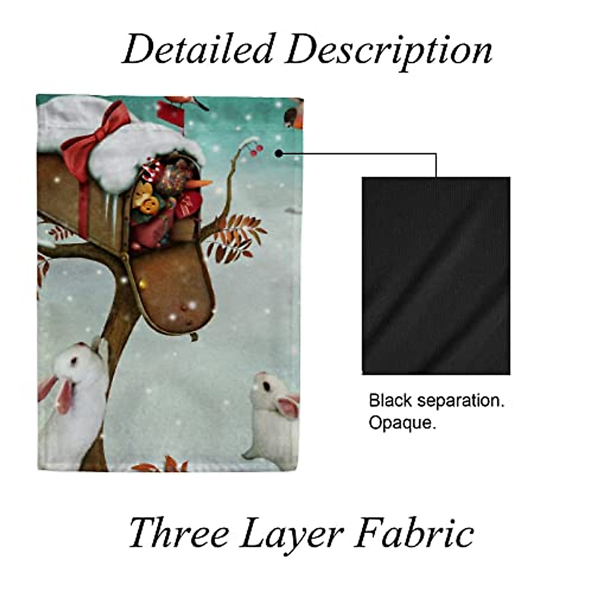 My Little Nest Seasonal Garden Flag Winter Forest Mailbox Rabbits Double Sided Vertical Garden Flags for Home Yard Holiday Flag Outdoor Decoration Farmhouse Banner 12"x18"