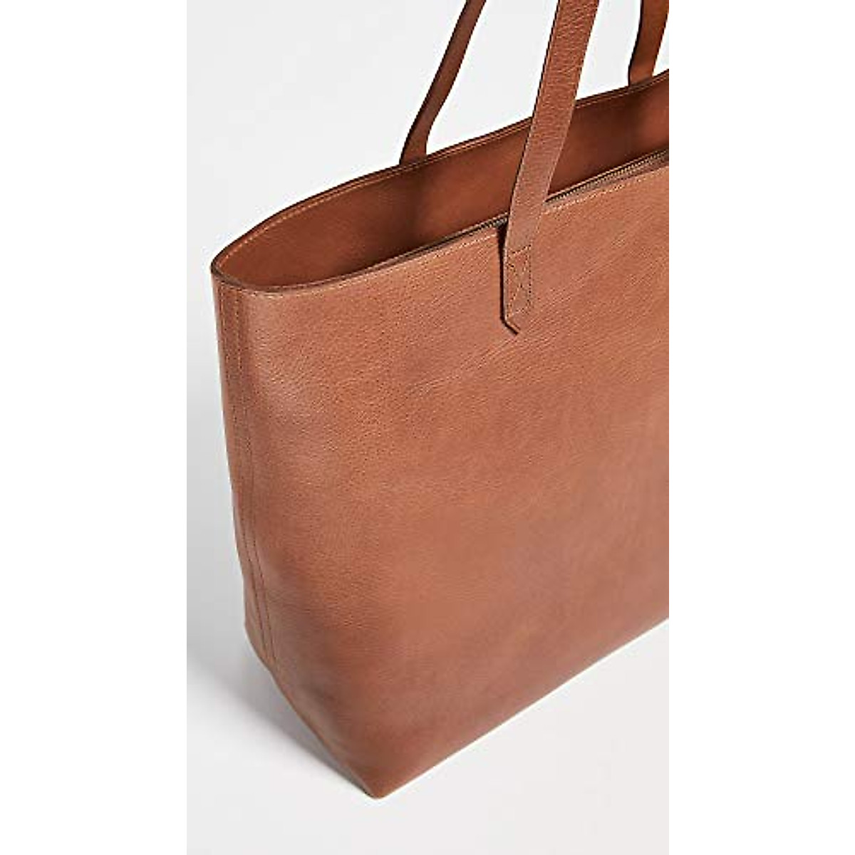 Madewell Women's Zipper Transport Tote, English Saddle, Tan, Brown, One Size