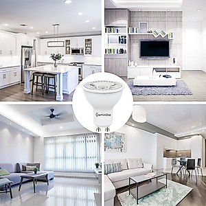 Geminilite GU10 LED Light Bulb 5000K Daylight White Spot Light 7W (50W Equivalent) Replacement 510LM Ceiling recessed Lighting, No Dimmable 38° Spotlight for Kitchen, Range Hood, 6 Pack