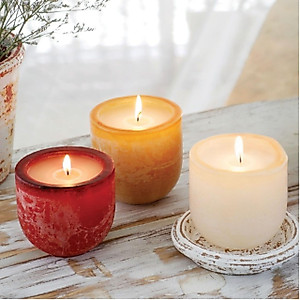 Vance Kitira Timber Goblet Candle (4.25", Melon White)