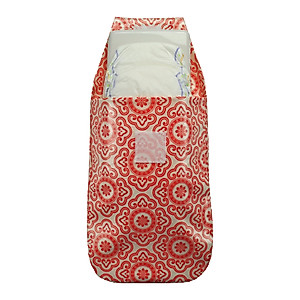 Diapees & Wipees Laminated Bag w/Wipes Case - Cherry Medallion