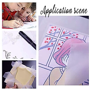 PH PandaHall 50 Packs Tracing Paper Reusable Non-Absorbent Synthetic Paper Polypropylene for Use with Alcohol Inks, Watercolor, Acrylic Painting, 11.6x8.2in