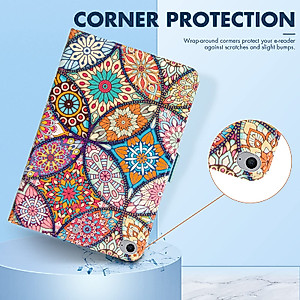 Dteck Case for iPad Mini 5/4/3/2/1 7.9" - Smart Folio Leather Case with [Auto Sleep Wake/Adjustable Viewing Stand Angle] Shockproof Protective Cover for iPad Mini 5th/4th Generation (Stained Glass)