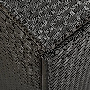 YEZIYIYFOB 160 gal Outdoor Storage Box Large Deck Box Taupe Black Rattan Patio Storage Box Garden Storage Suncast Chest Container Poly Cabinet for Lawn Backyard 78.7"x19.6"x23.6" Black NOT WATERPROOF
