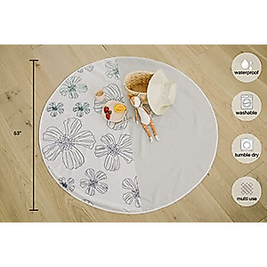 3-1 Baby Splat Mat for Under High Chair | Art Mat | Picnic Mat | Splat Mat Waterproof Washable | High Chair Mat for Floor | Splash Mat for Under High Chair | Food Mat for Baby High Chair Food Catcher