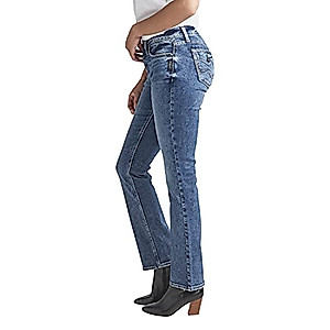 Silver Jeans Co. Women's Elyse Mid Rise Slim Bootcut Jeans, Dark Wash Epx362, 29W x 31L