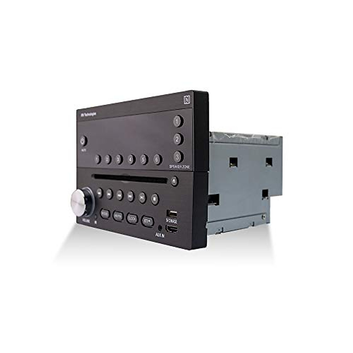iRV Technology iRV32 AM/FM/CD/DVD/MP3/MP4/HDMI in&Out w/ARC/Digital 2.1/Surround Sound/Bluetooth/CEC/NFC,3 Zones Wall Mount RV Radio Stereo w/APP Control, USB Using 5V Charging Both Android&Apple