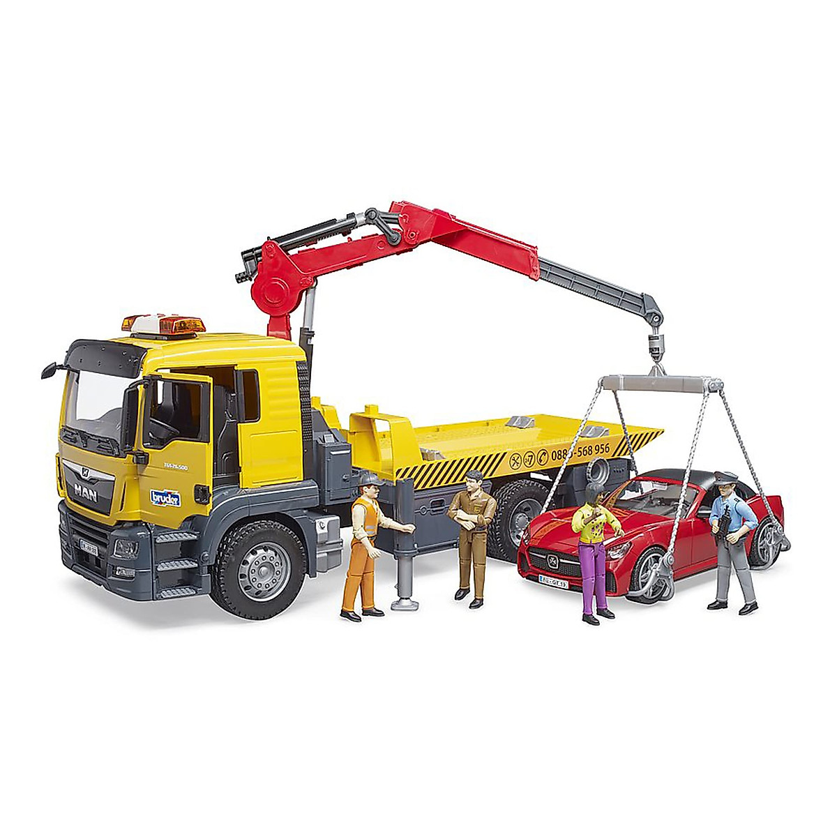 Bruder 03750 Man TGS Tow Truck Roadster and Light and Sound Module