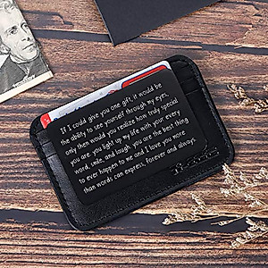 Wallet Insert Card Valentines Gifts for Him Her Men Husband Valentine from Wife Girlfriend Boyfriend Anniversary Birthday Gifts Mini Love Note Wedding Engagement Gifts for Groom Fiance Christmas