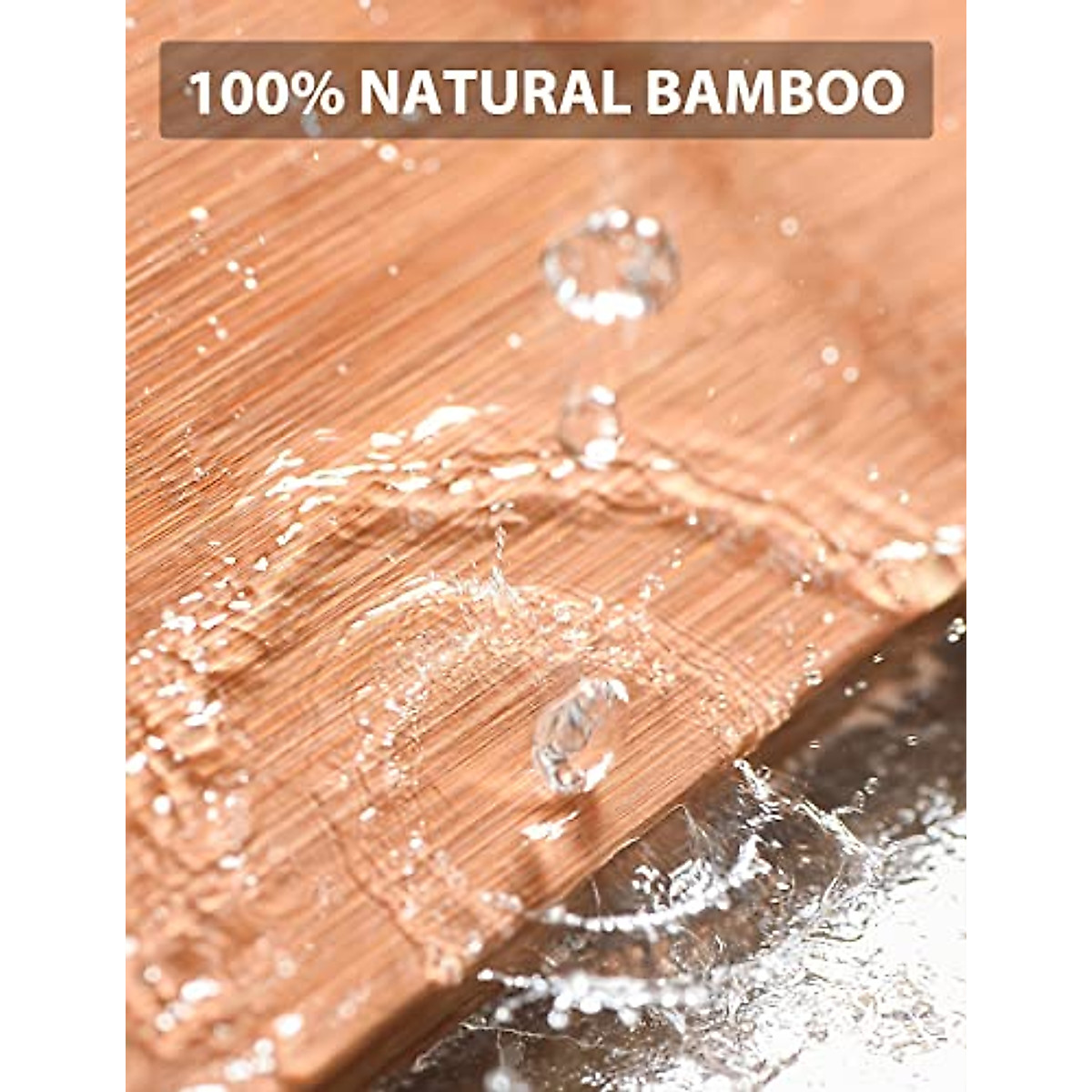 Bamboo Cheese Board, 5 Piece Large Charcuterie Boards and Knife Set - House Warming Gifts New Home, Wedding Gifts for Couple, Party Serving Platter, Anniversary Birthday Christmas Present for Women