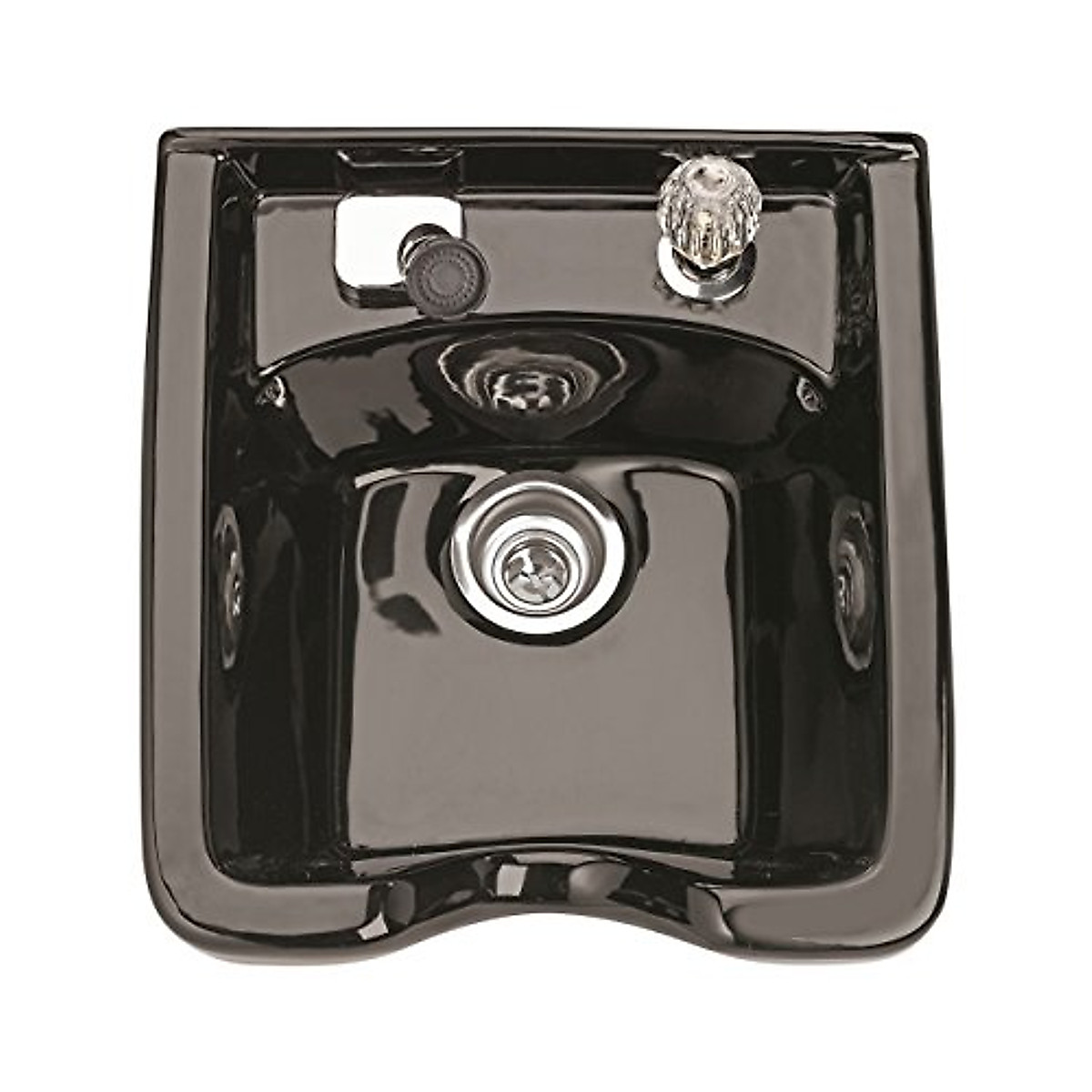 Pibbs Professional Salon Shampoo Bowl with Pibbs 562 Single-Handle Faucet, Mold Injected ABS Plastic, Includes All Installation Hardware, 19 Inches Long x 9 Inches Deep x 18.75 Inches Wide, PIB-5350#