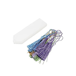 Pufguy Blank Bookmark Bulk Acrylic Bookmarks with Tassel DIY Book Markers Custom Tag for Notebook School Office Home Gift-15pcs