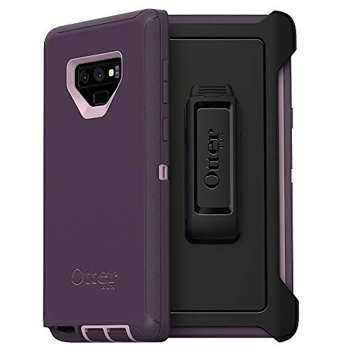 OTTERBOX Defender Series SCREENLESS Edition Case for Samsung Galaxy Note9 - Polycarbonate, Kickstand, Frustration FRĒe Packaging - Purple Nebula (Winsome Orchid/Night Purple)