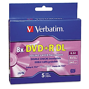 DVD+R DL 8.5GB W/CS 5PK