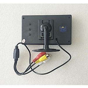 BW 4.3 Inch TFT LCD Screen Adjustable Car Monitor for Vehicle Backup Cameras Security CCTV Camera and Car DVR