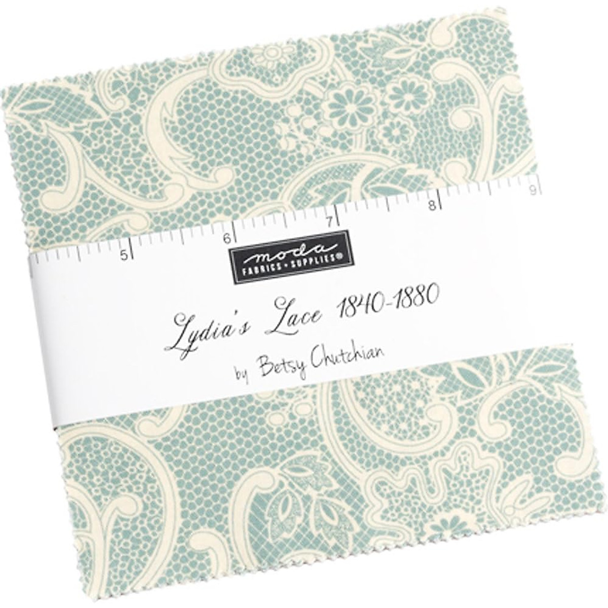 Moda Fabrics Lydia's Lace Charm Pack by Betsy Chutchian; 42-5 Inch Precut Fabric Quilt Squares