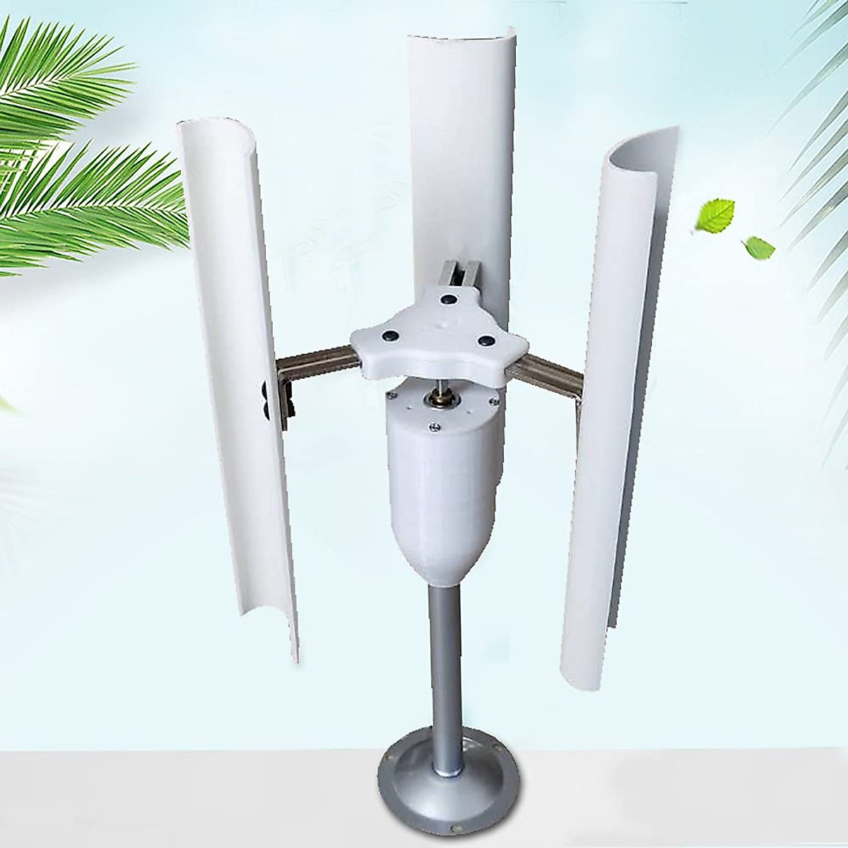 DIY Three-phase Permanent Magnet Generator, 3-Blade Vertical Axis Wind Turbine Model Wind Power 12V 30W Teach Model