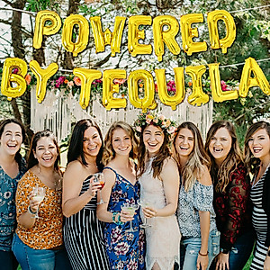 Wonmelody Margarita Birthday Party Decorations Powered by Tequila Balloon Banner Margs and Matrimony Bachelorette Decor Lemon Balloon Gimme One Magrarita Balloon Mexican Fiesta Bridal Shower Decor