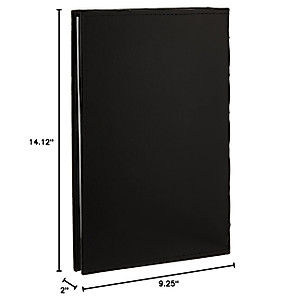 Pioneer Sewn Bonded Leather BookBound Bi-Directional Photo Album, Holds 300 4x6" Photos, 3 Per Page. Color: Black.