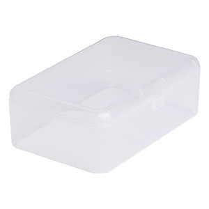 ljhnba Rectangular Plastic Transparent Storage Box Collection Container Organizer Storage Box Bottle Basket Rack Tank Airtight Glass Dispenser