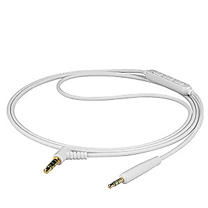 GEEKRIA Audio Cable with Mic Compatible with JBL Tune 760NC 750BTNC 700BT 710BT 660NC 600BTNC, Live 650BTNC 500BT 460NC 400BT Cable, 2.5mm Aux Replacement Stereo Cord (4 ft/1.2 m)