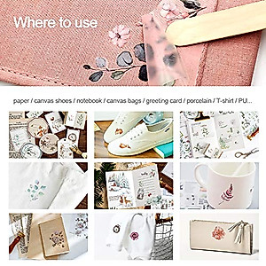 Rub On Transfer Sticker Scrapbook Stickers Flower Stickers Decoration Sticker Planner Stickers Plant Stickers for Scrapbooking Diary Album Journals DIY Arts and Crafts (Forest)